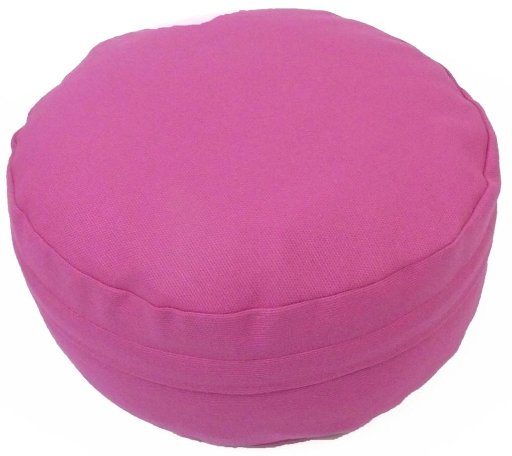 S radostí - vlastní výroba Pohankový sedák jednobarevný - růžový Velikost: ∅40 x v30 cm