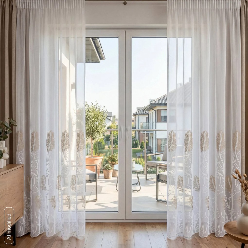 ZÁCLONA NA PÁSCE TILDA 140X270 CM LISTY