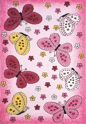 Spoltex koberce Liberec Kusový koberec Toys pink C 259 - 133x195 cm