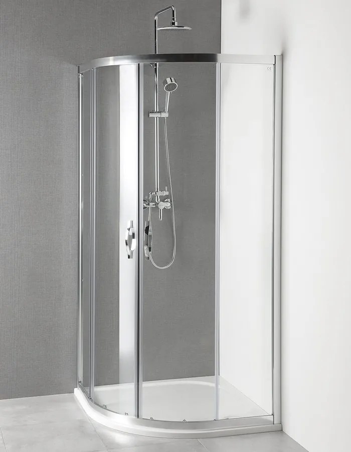 Gelco Gelco, AKCE čtvrtkruhová sprchová zástěna 900x900x1900mm, čiré sklo, AG4290