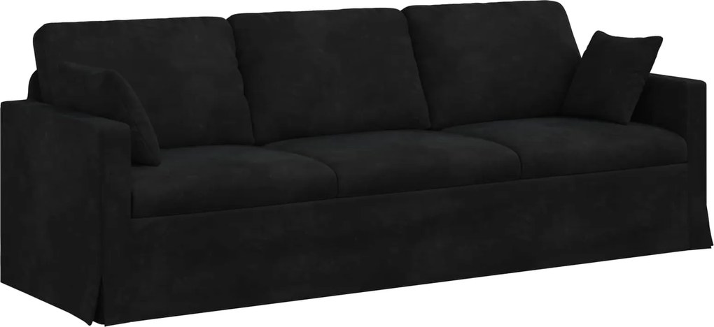 Set pohovek 2 ks Černá samet 3407631