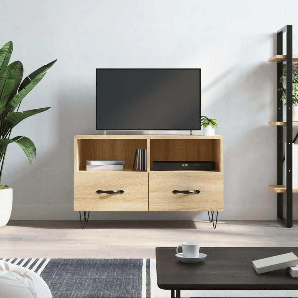 TV skříňka dub sonoma 80 x 36 x 50 cm kompozitní dřevo