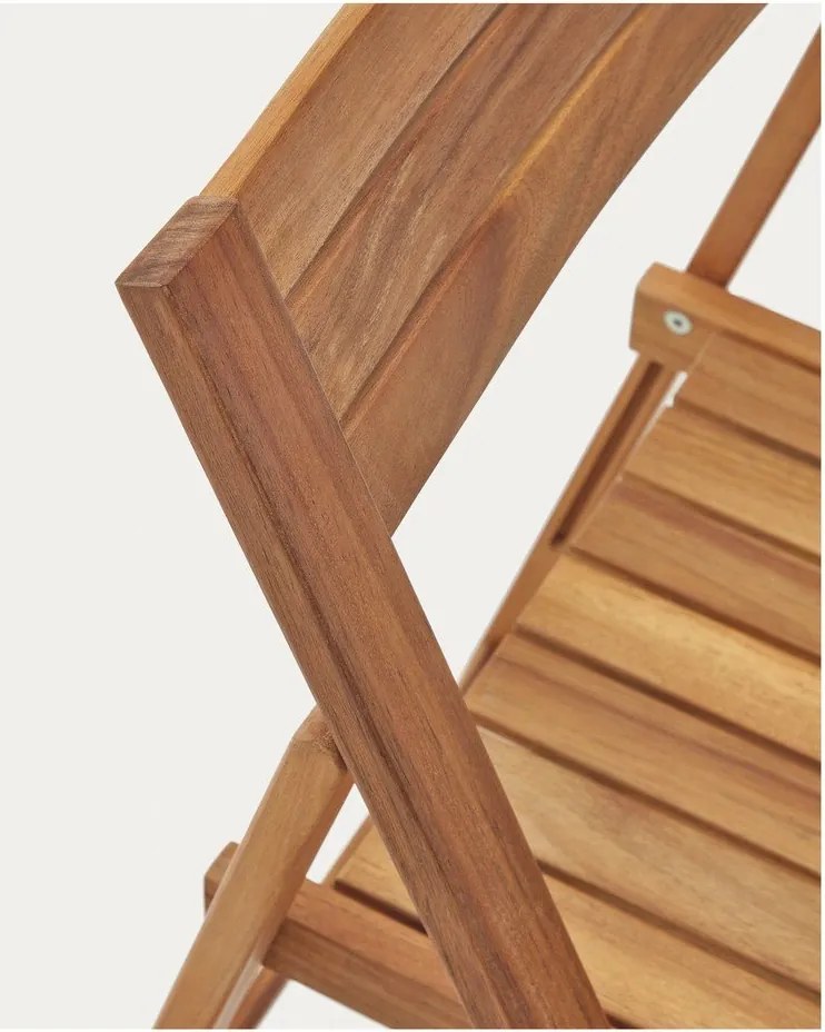 Dřevěná zahradní židle v přírodní barvě Sadirar – Kave Home