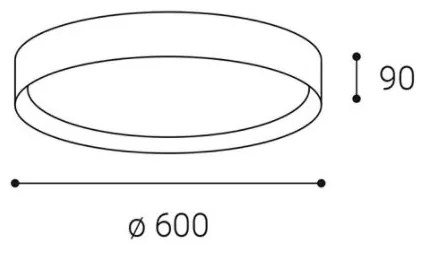 Led2 Stropní LED svítidlo MILA ø 60 cm, bílá Varianty: 3000K/4000K DALI PUSH