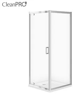 CERSANIT sada B153: sprchový kout ARTECO 90x90x190 cm, průhledný, chrom + slim vanička TAKO, S601-116