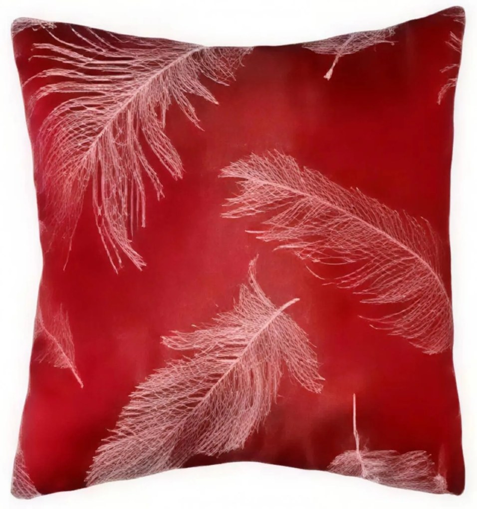 Dekorační povlak 45x45cm Pierka červené Tiahome