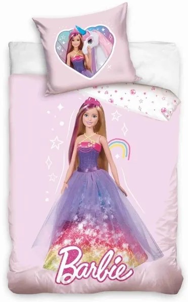 Dětské povlečení bavlna do postýlky Barbie Princezna 100x135, 40x60 cm