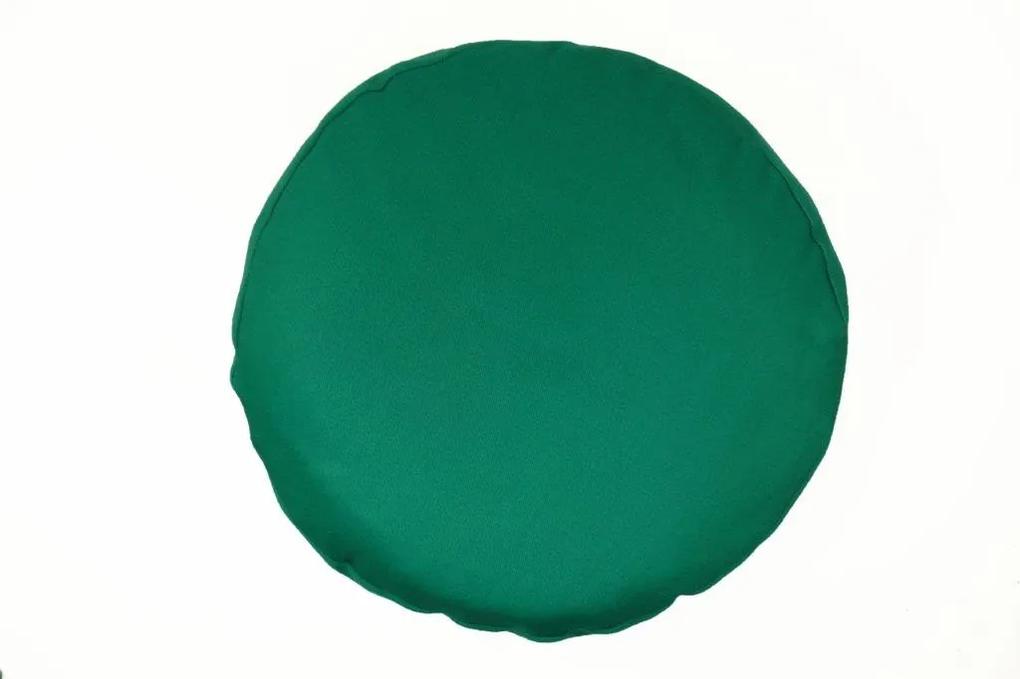 S radostí - vlastní výroba Pohankový sedák jednobarevný - zelený Velikost: ∅30 x v12 cm