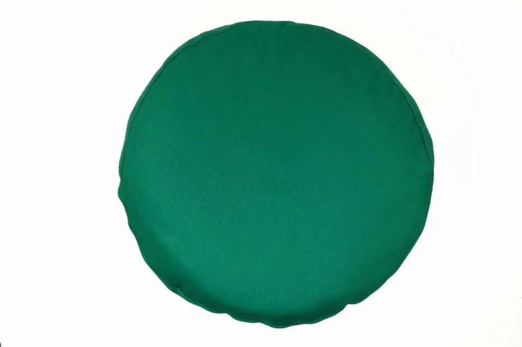 S radostí - vlastní výroba Pohankový sedák jednobarevný - zelený Velikost: ∅30 x v18 cm