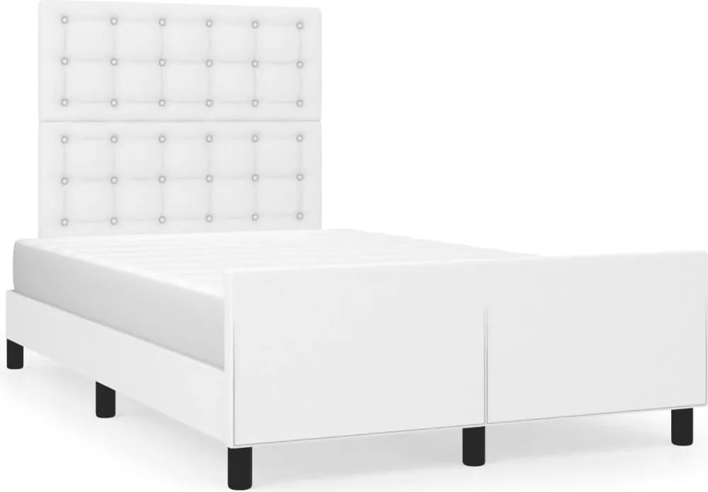 Rám postele bez matrace bílý 120x190 cm umělá kůže 3270561