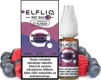 Elfliq Salt Raspberry Borůvka a malina 10ml (10mg)