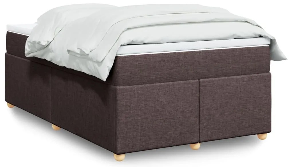 Box spring postel s matrací tmavě hnědá 120x200 cm textil 3285369