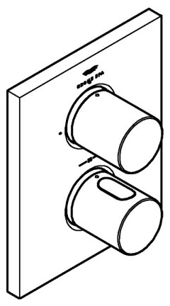 GROHE 27618000 - Termostatická krytka GROHTHERM F lesklý chrom