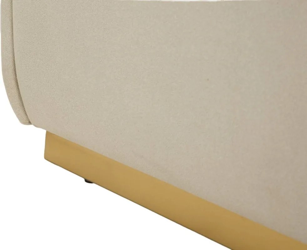 Designová lavice Mahalah 130 cm krémová