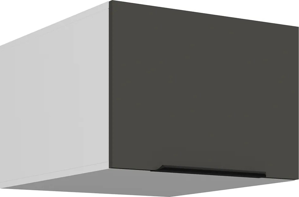 ARIA po | horní skříňka 50 NAGU-36 1F výklopná | 50 cm | HLUBOKÁ | ANTI FINGERPRINT povrch | bílá/šedá grafit