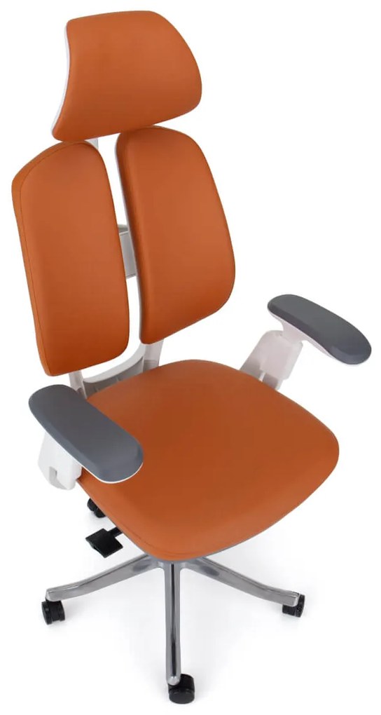 Ergonomická kancelářská židle Liftor Active, oranžová (pravá kůže)