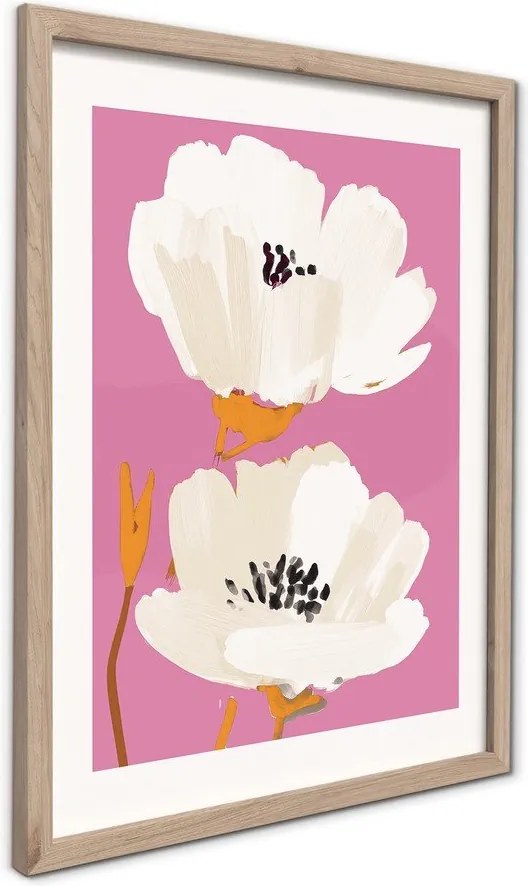 Tištěný obraz s rámem 30x40 cm Peony Bloom – Styler