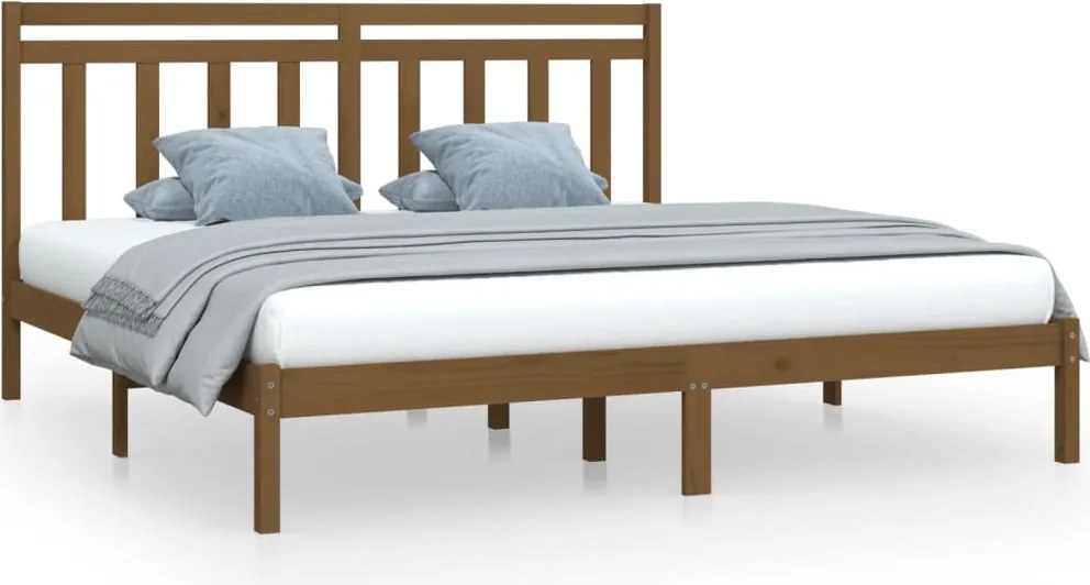 Rám postele medově hnědý masivní dřevo 200 x 200 cm 3105273