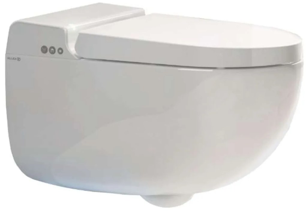 Kludi CleanTronic - Elektronický bidet s keramikou a dálkovým ovládáním, Rimless, Spiralflush, lesklá bílá 16WCW0143