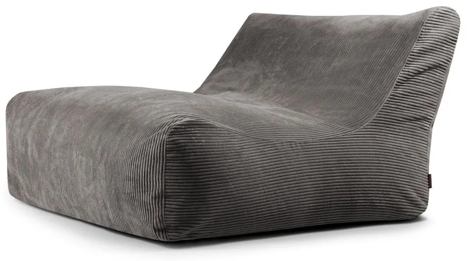 Tmavě šedý manšestrový sedací vak Sofa Lounge – SLOWDOWN
