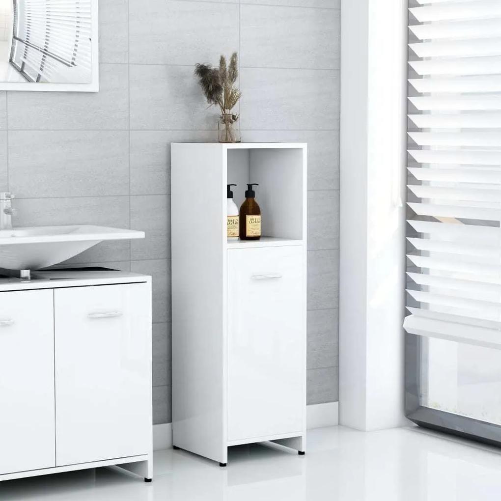 vidaXL Koupelnová skříňka 30 x 30 x 95 cm dřevotříska [802596] Barva: Bílá