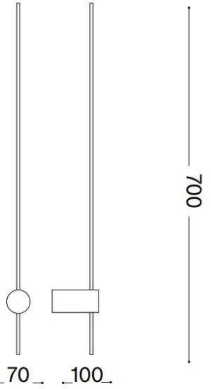 Ideal Lux - LED Nástěnné svítidlo ESSENCE LED/12W/230V 4000K 70 cm CRI 90 černá
