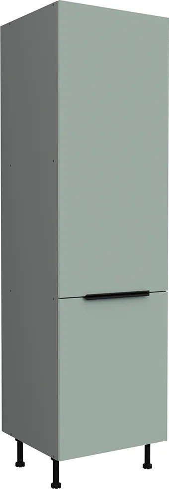 ARIA sa | vysoká skříňka 60 DK-215 2F potravinová s policemi | 60 cm | ANTI FINGERPRINT povrch | antracit/aquamarine