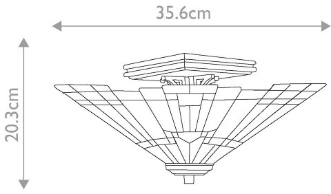 Elstead QZ-INGLENOOK-SF - Stropní svítidlo Tiffany INGLENOOK 2xE27/60W/230V
