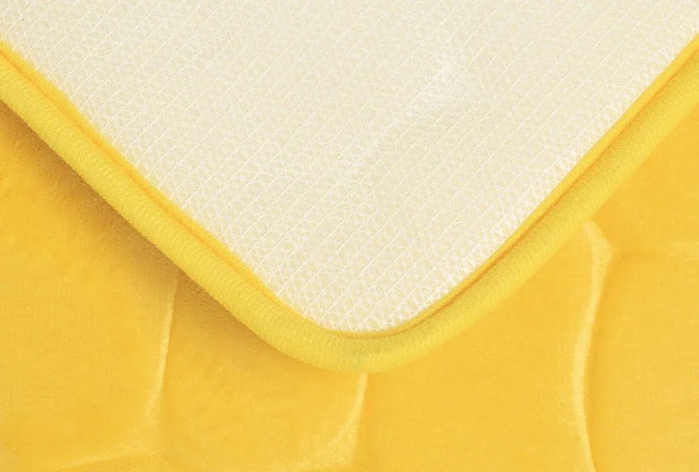 BO-MA, Protiskluzová koupelnová předložka 3D 0133 yellow, 40x50, žlutá, koupelna