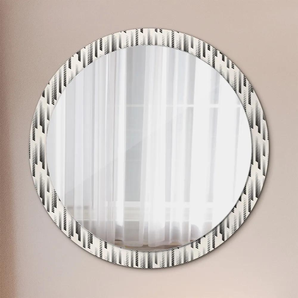 Kulaté dekorativní zrcadlo Pruhovaný vzor fi 100 cm