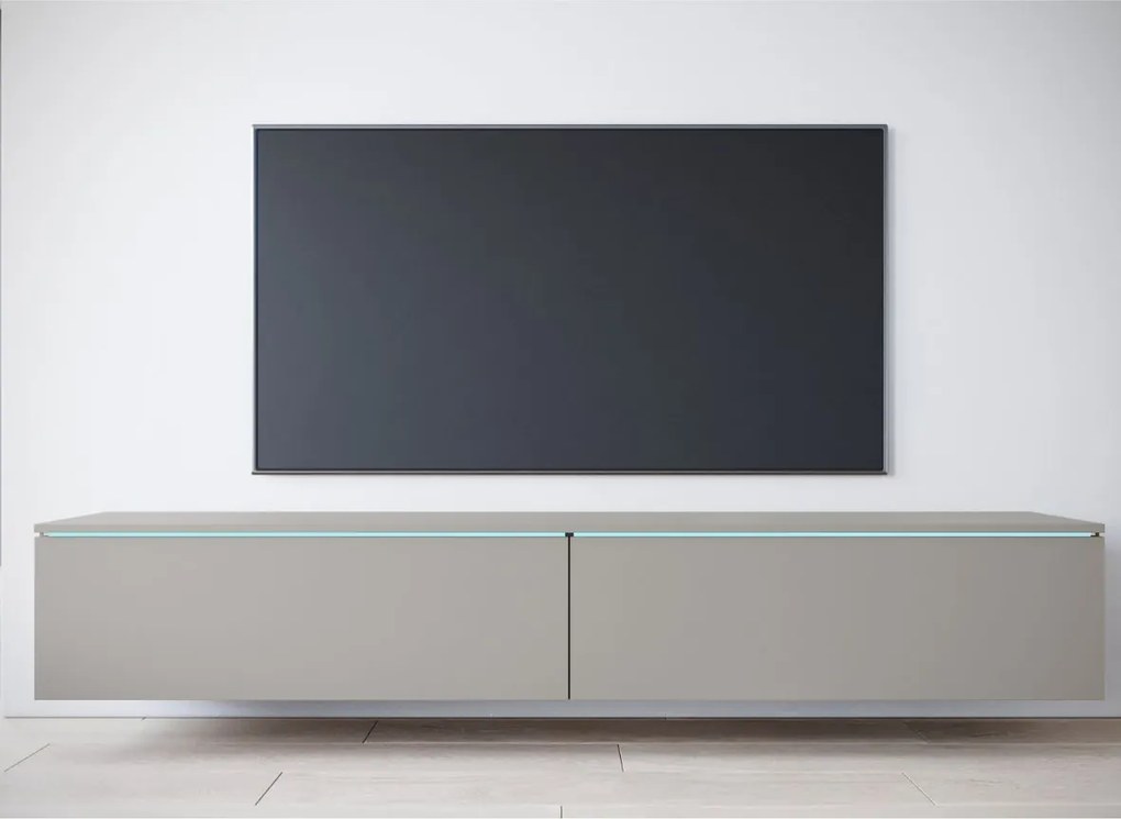 TV stolek LED šedý pallad Lowboard D180