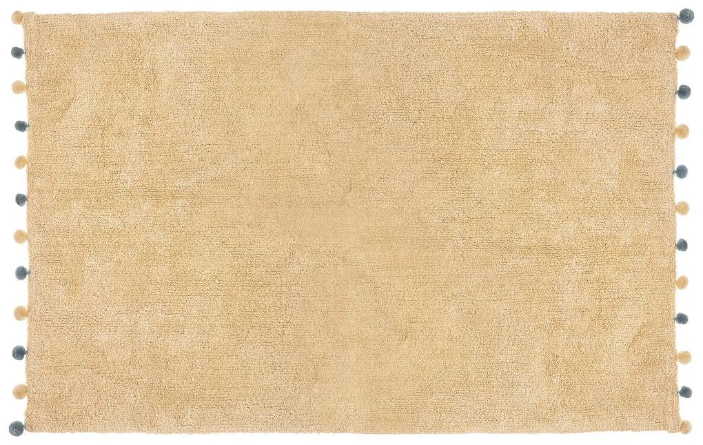 Béžový koberec POMPONS 100x150 cm