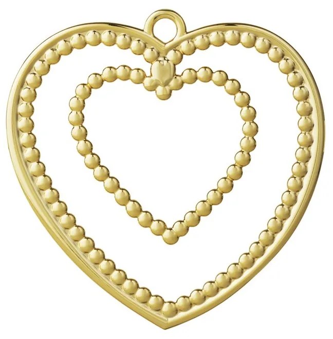 Vánoční ozdoba Christmas Ball Heart Gold 12 cm Rosendahl