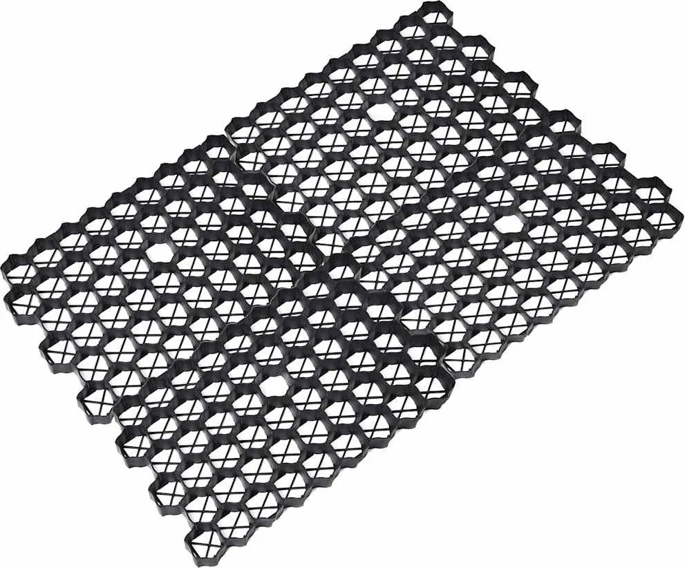 Zatravňovací dlaždice 16 ks černé 60 x 40 x 3 cm plast 146279