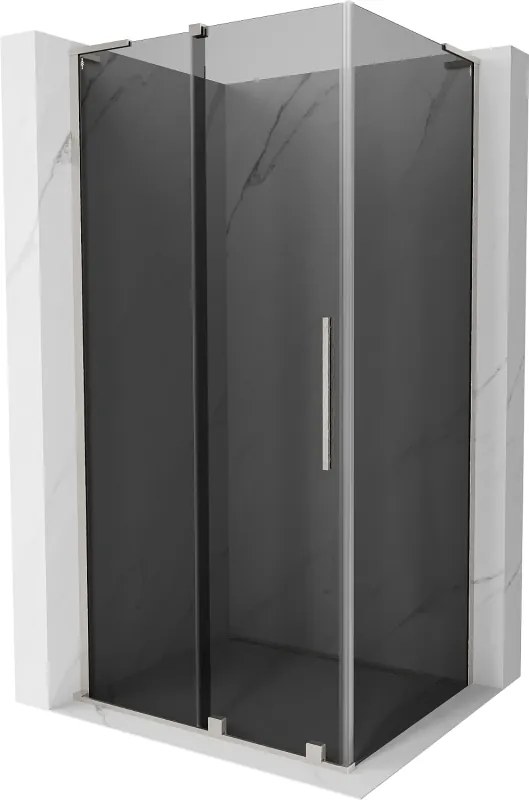 Mexen Velar L, sprchový kout s posuvnými dveřmi 120 x 85 cm, 8mm šedé sklo, broušená ocel, 871-120-085-43-97