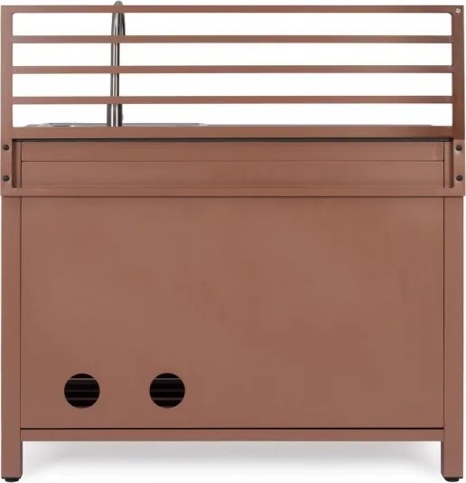 BIZZOTTO Modul zahradní kuchyňské linky s dřezem ARIA terakota 120x62 cm 0790380
