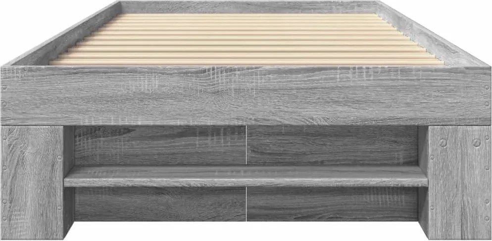 Rám postele šedý sonoma 75 x 190 cm kompozitní dřevo 3295532