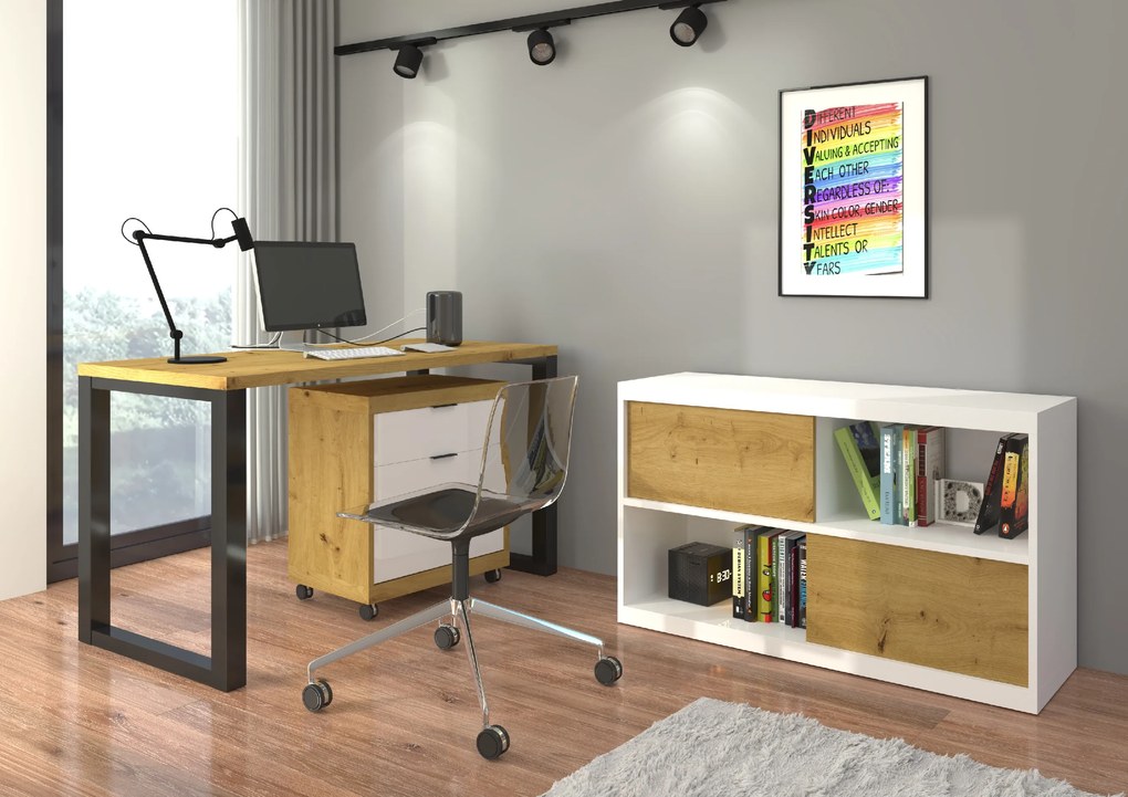 ADRK Furniture Stůl s kontejnerem MARO I ADRK-DE-MAR-I-B-ART