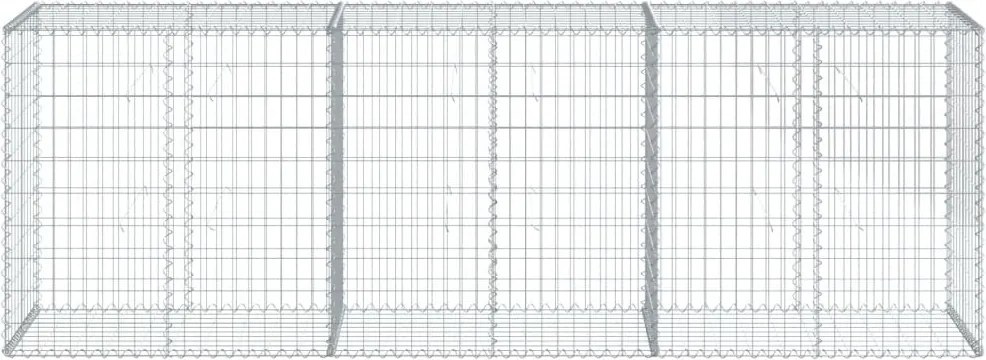 Gabionový koš s víkem 300 x 50 x 100 cm pozinkované železo 3295144