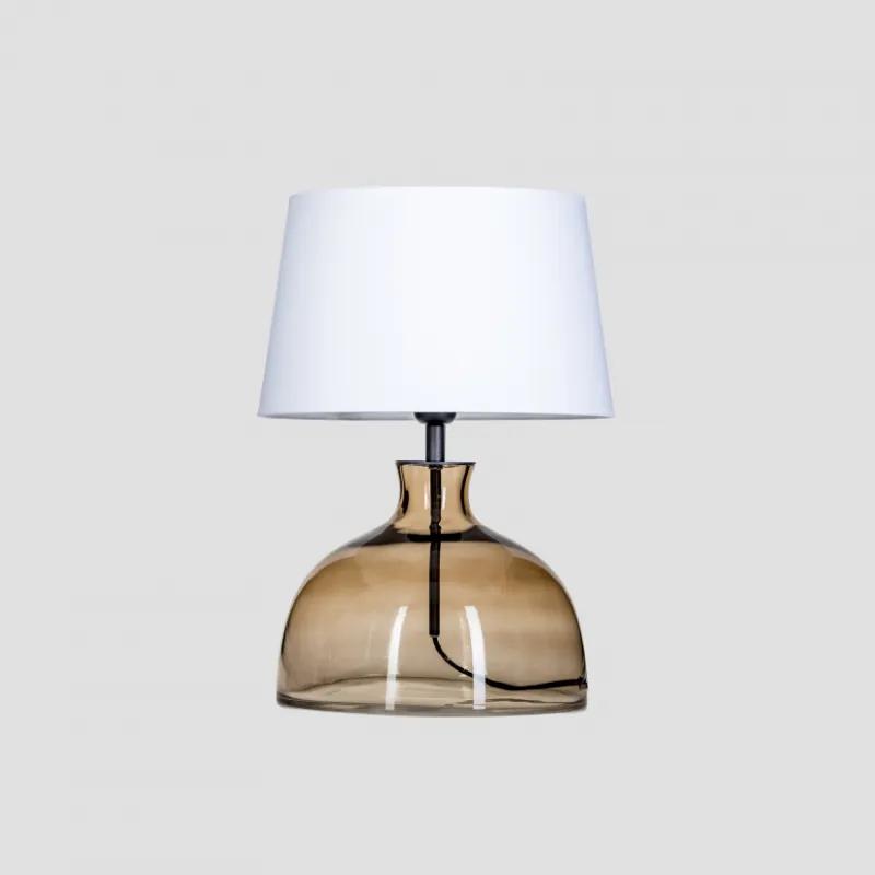 4concepts Designová stolní lampa HAGA TAUPE Barva: Bílá