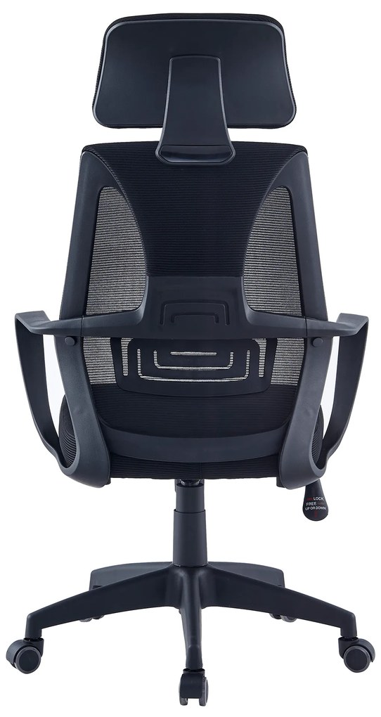 Ergonomická kancelářská židle SOFT - černá síťovina