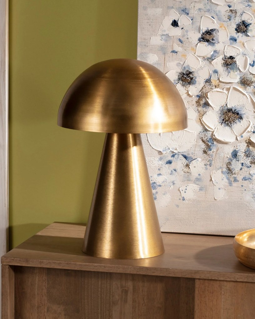 Stolní lampa Mushroom Gold 48 cm