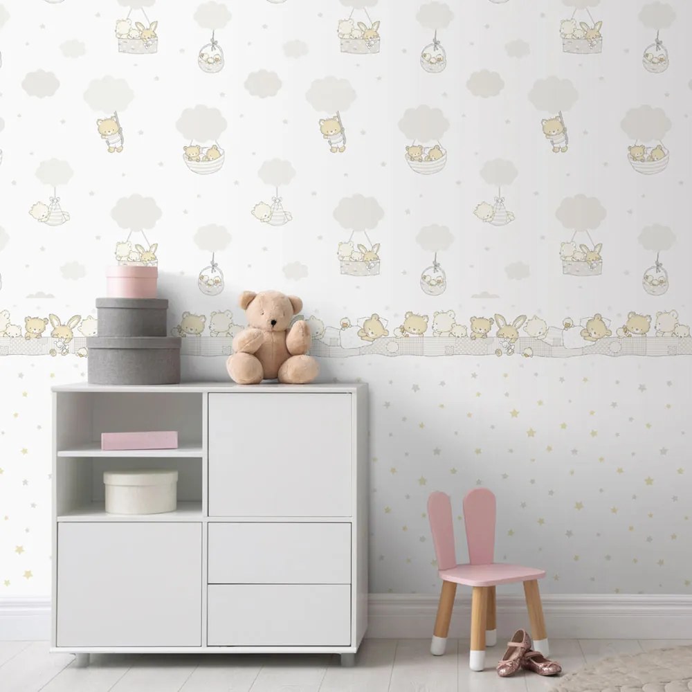 Dětská samolepící bordura se zvířátky 471-2, Pippo, ICH Wallcoverings