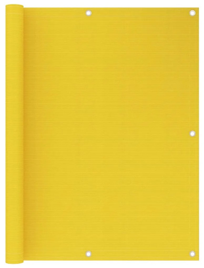 Balkónová zástěna žlutá 120 x 300 cm HDPE - Default Title