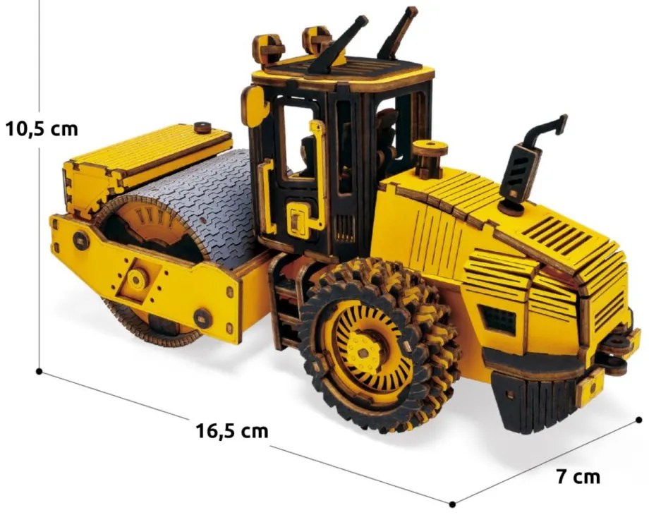 ROBOTIME Rokr 3D dřevěné puzzle Silniční válec 149 ks