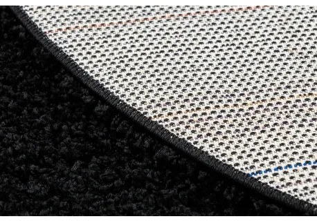 Dywany Luszczow Dětský kusový koberec SOFFI kulatý, shaggy 5 cm černý Rozměr koberce: 80 cm KRUH