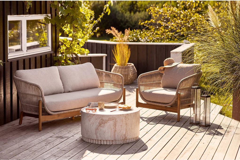 House Nordic Konferenční stolek BONN ø75cm travertin 7511031