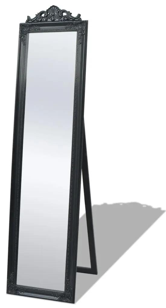 243694 vidaXL Volně stojící zrcadlo barokní styl 160x40 cm černé