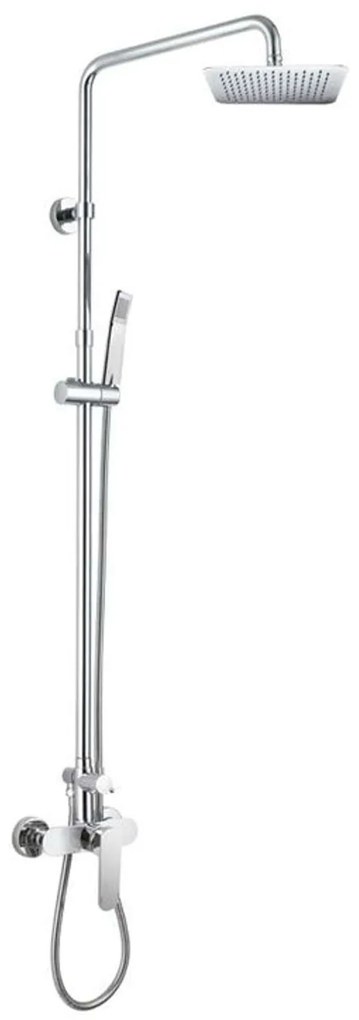 Mereo - Sprchový set s baterií, 20x20 cm, chrom CBE60104SDM