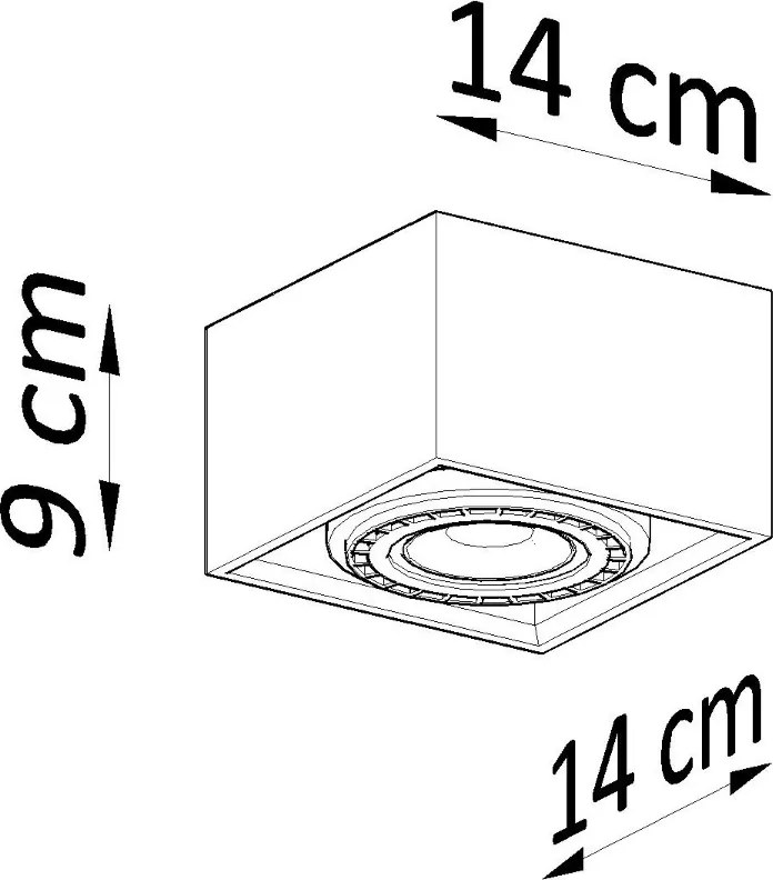 Sollux Lighting Stropní svítidlo QUATRO 1 beton